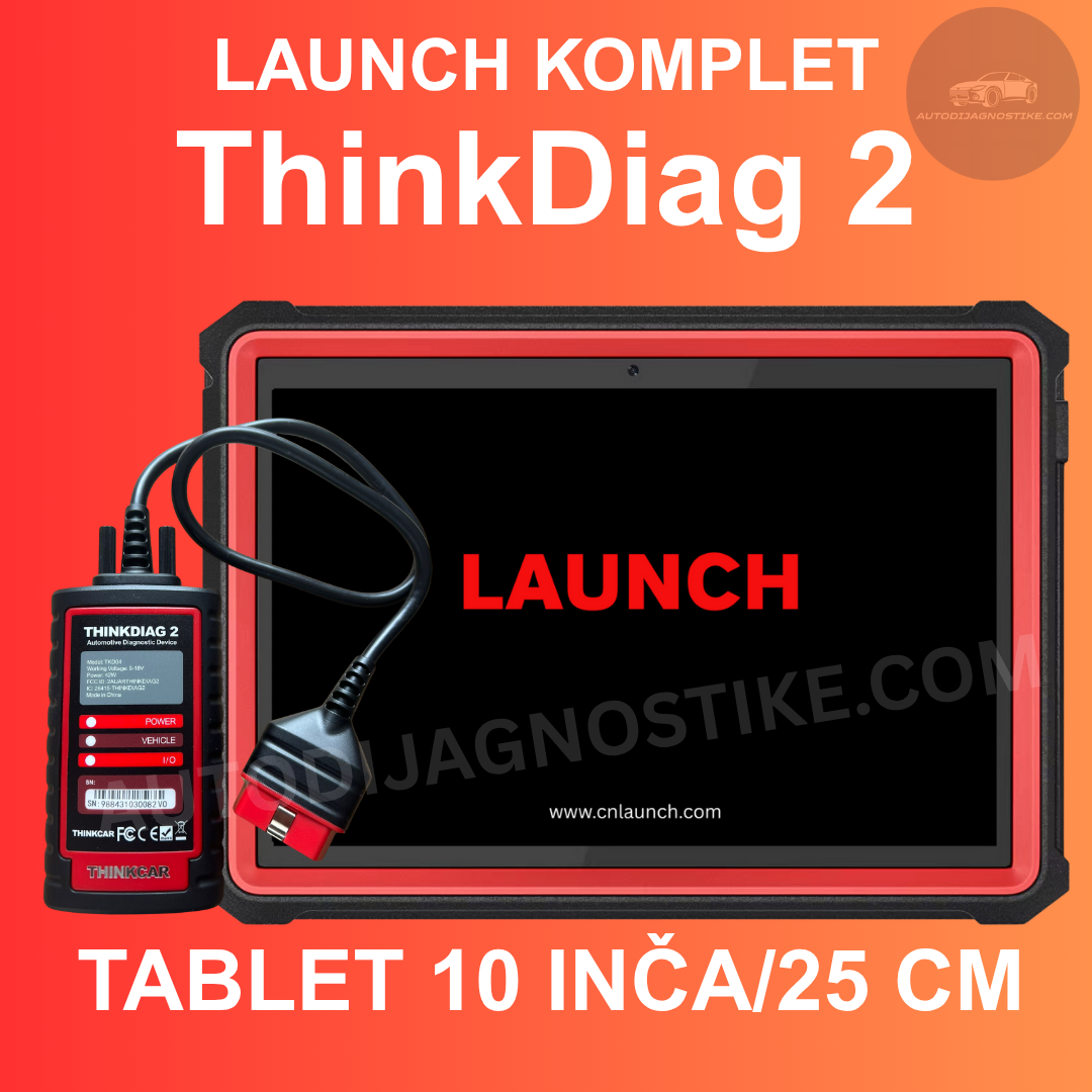 Launch ThinkDiag 2 PRO7 X431 Komplet Sa Tabletom Instalirano i Povezan ...